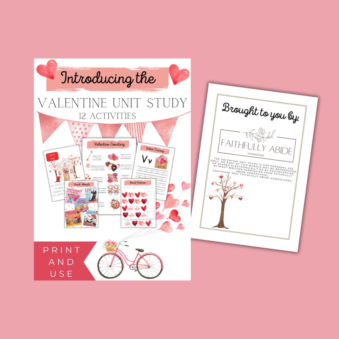 VALENTINE'S Day Mini Unit Study, Valentine Heart Activities ...