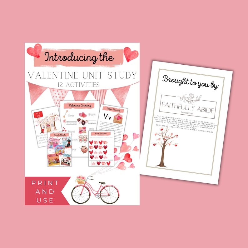 VALENTINE'S Day Mini Unit Study, Valentine Heart Activities ...