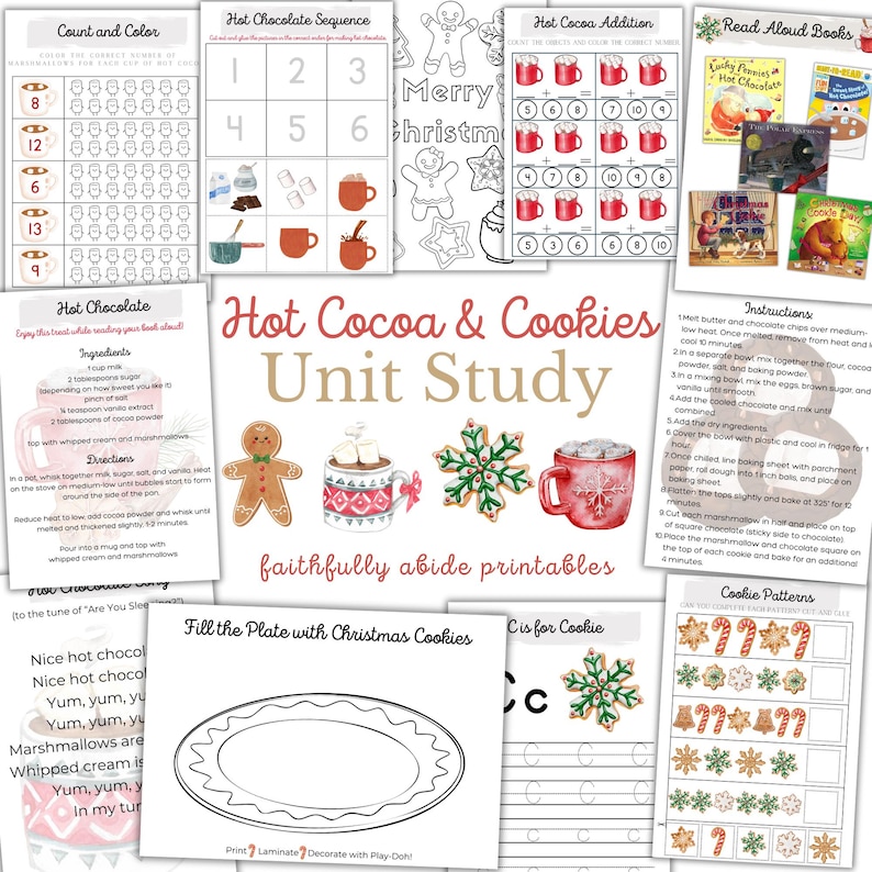 HOLIDAY Bundle Unit Study, Christmas Themed Printable, Christmas ...