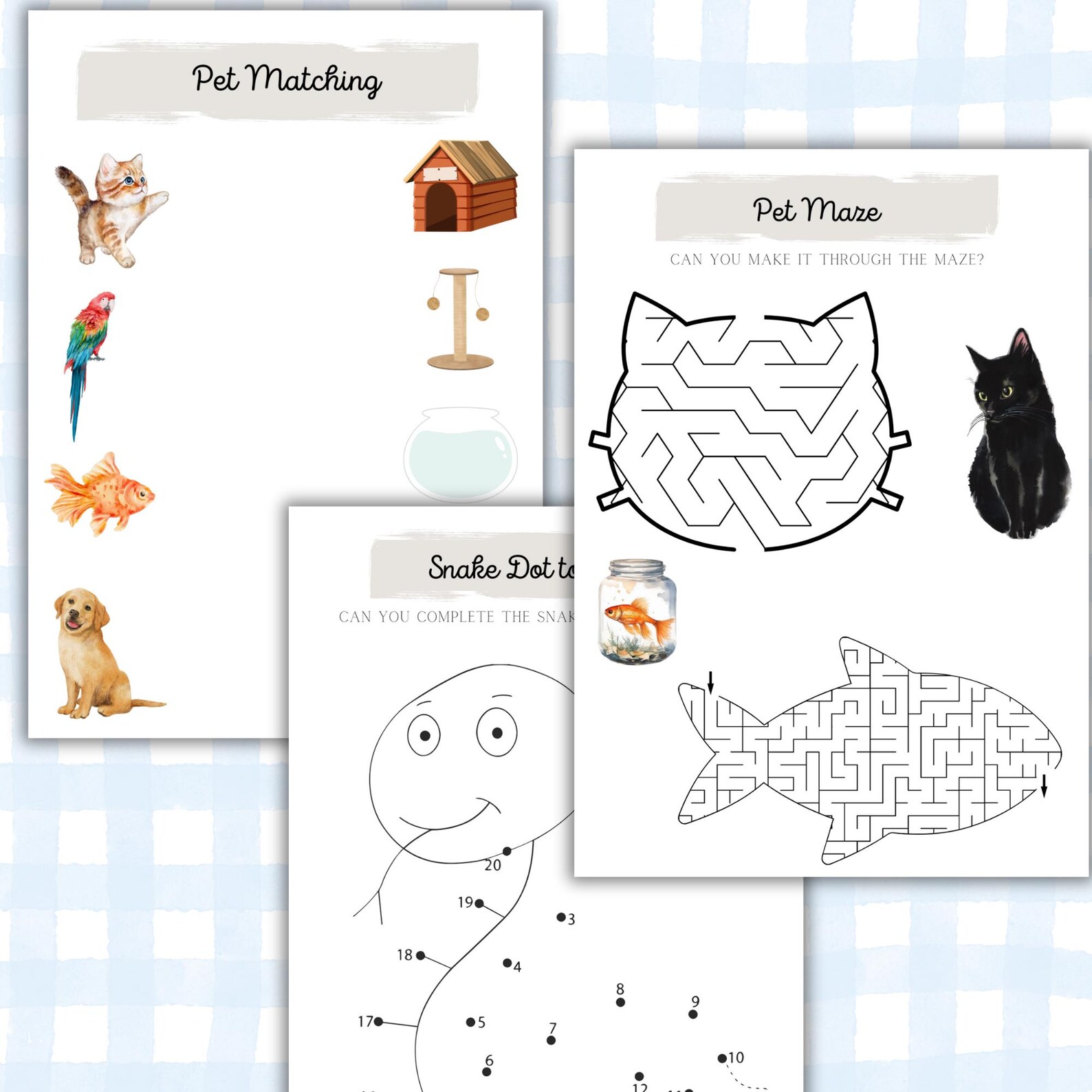 PETS Unit Study, Pre-k to 2nd Grade, Cats and Dogs, Life Cycle, Puzzle ...