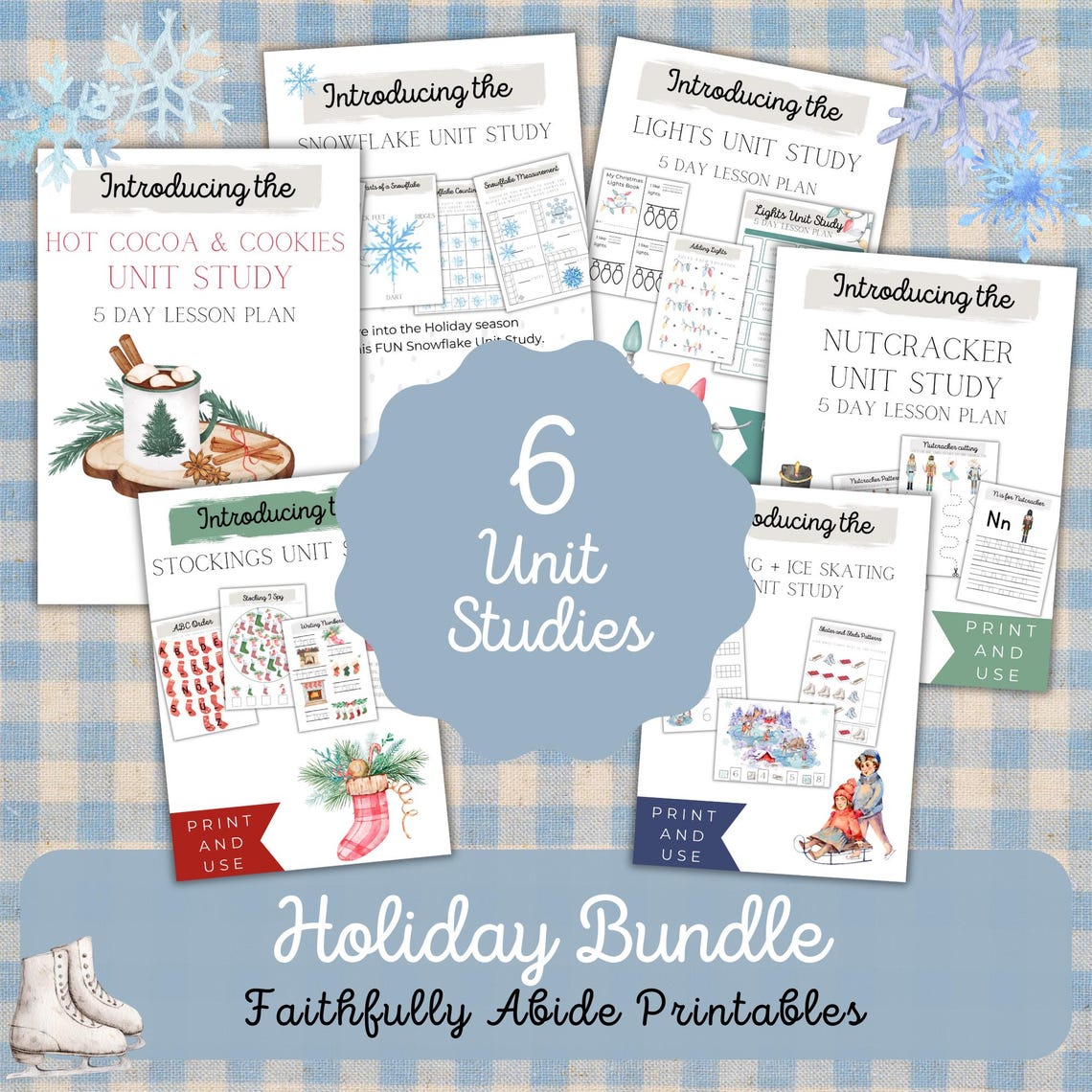 HOLIDAY Bundle Unit Study, Christmas Themed Printable, Christmas ...