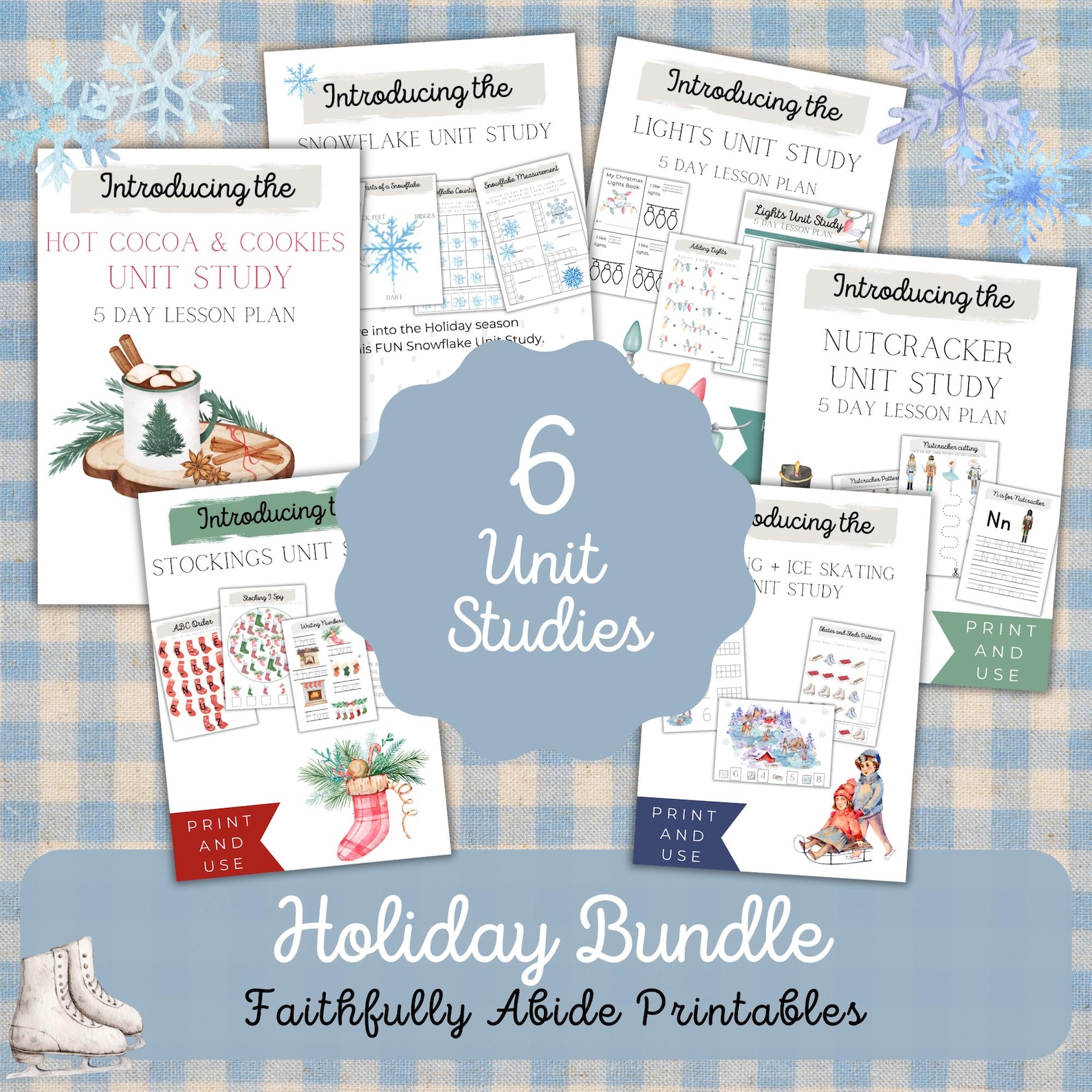 HOLIDAY Bundle Unit Study, Christmas Themed Printable, Christmas ...