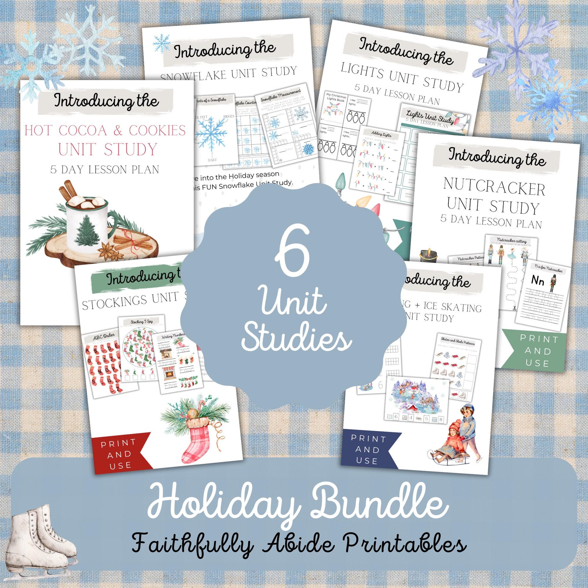 HOLIDAY Bundle Unit Study, Christmas Themed Printable, Christmas ...