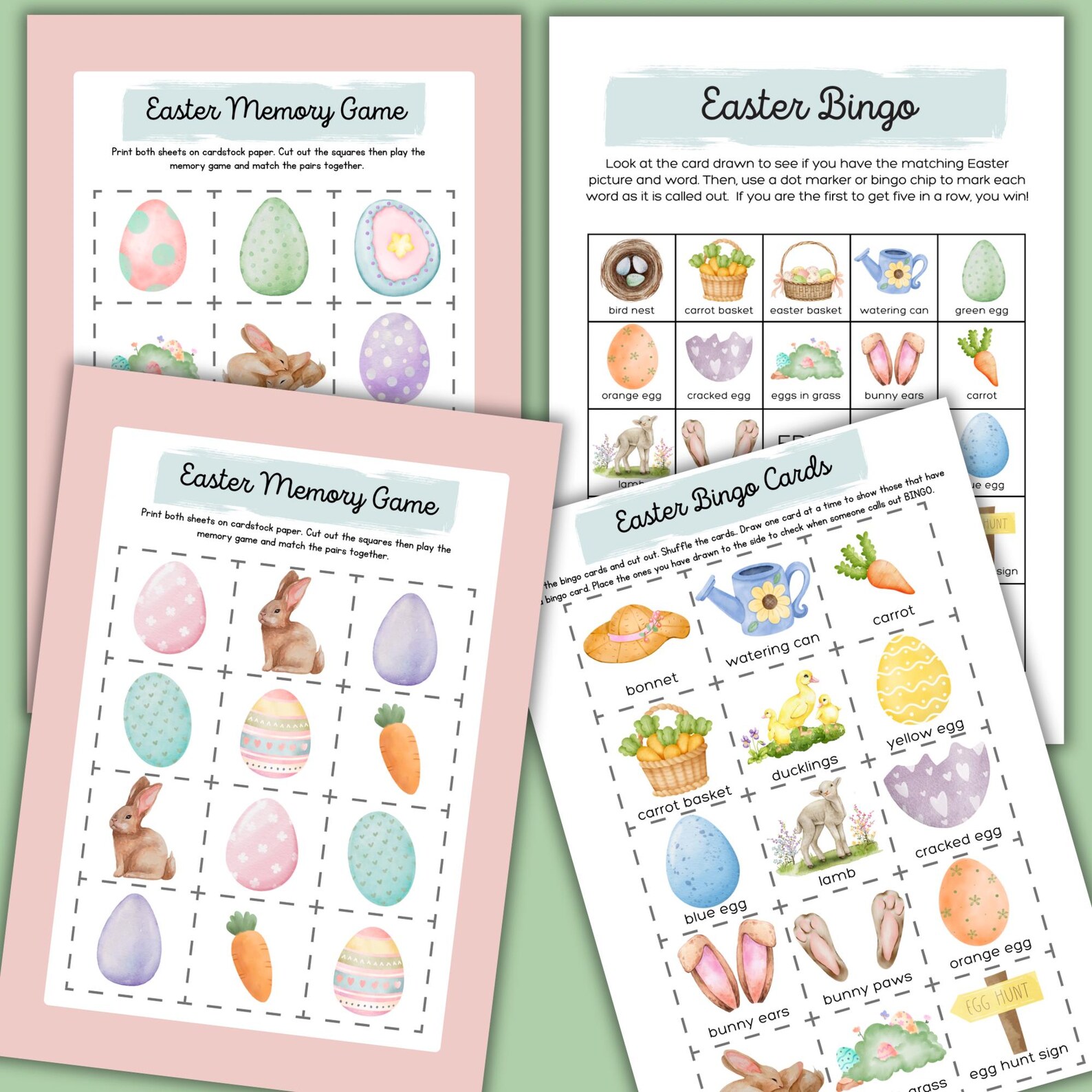 Easter EGGS and BUNNIES Mini Unit Study, Spring Activities, Activity ...