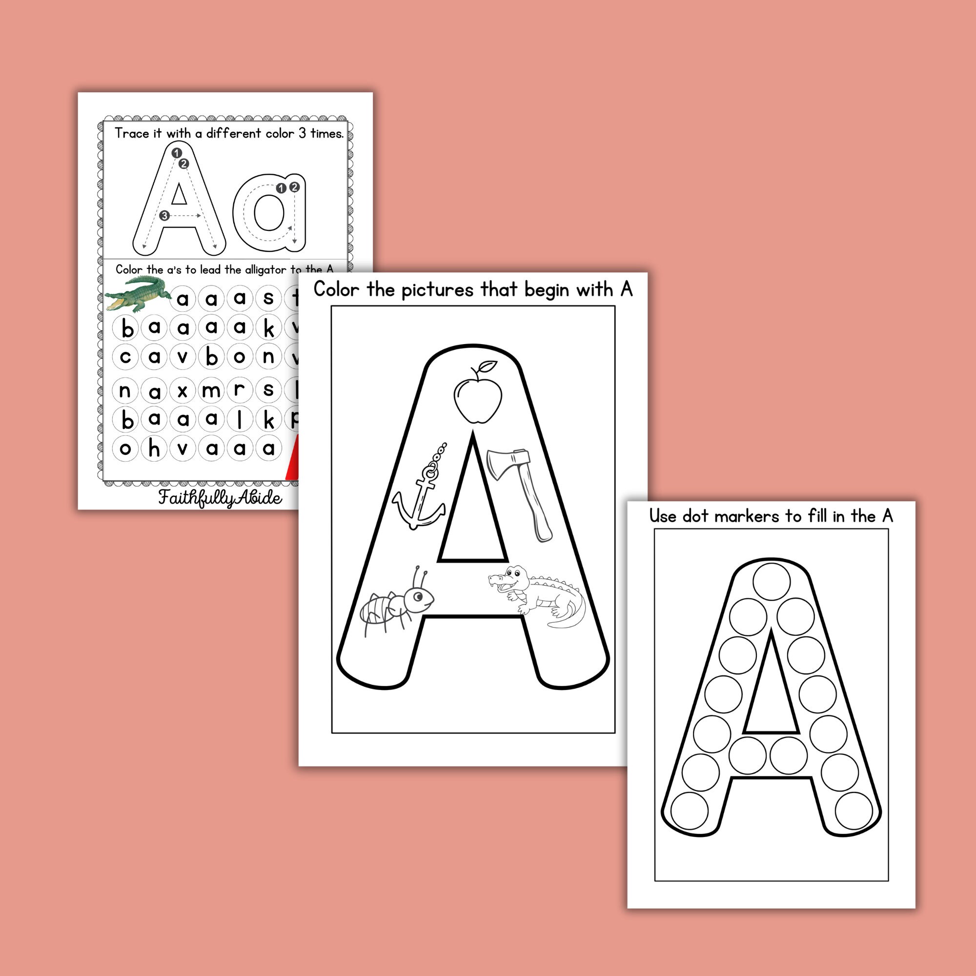 PRESCHOOL ALPHABET Bundle, Montessori, Homeschool Printable ...