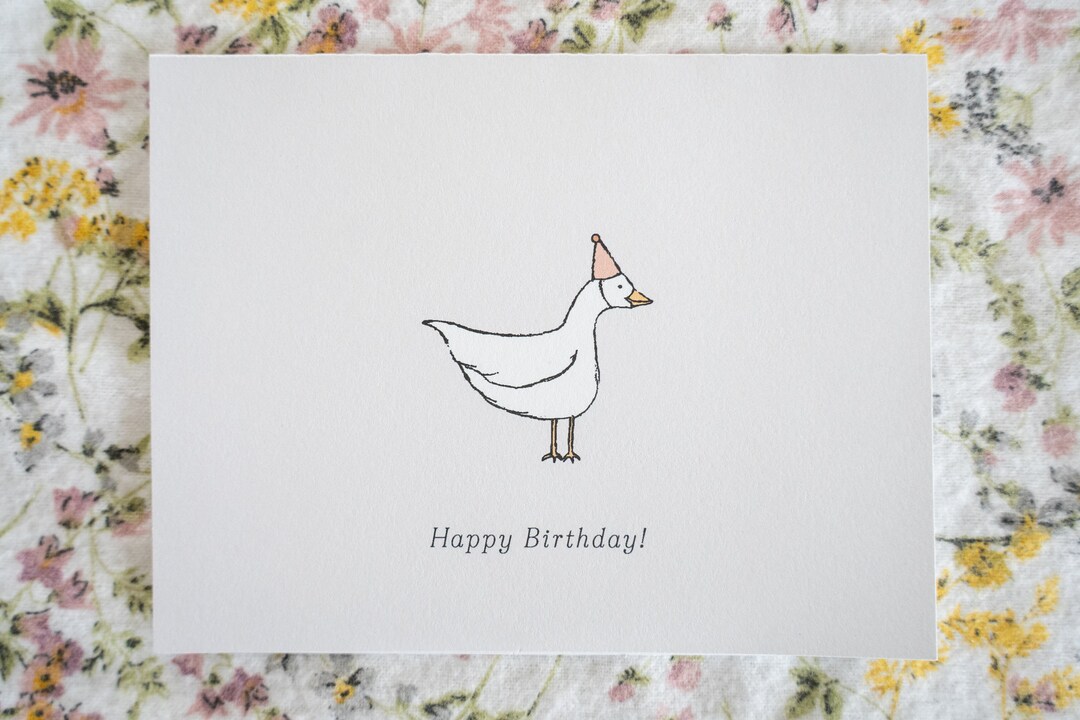 Goose Card Silly Goose Blank Card Funny Birthday Card Mom Happy ...