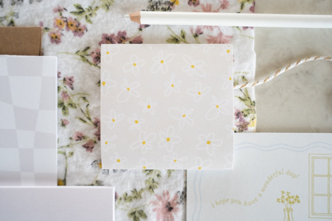 Daisy Sticky Notes Cute Sticky Notes Cute Post It Notes Office Supplies ...