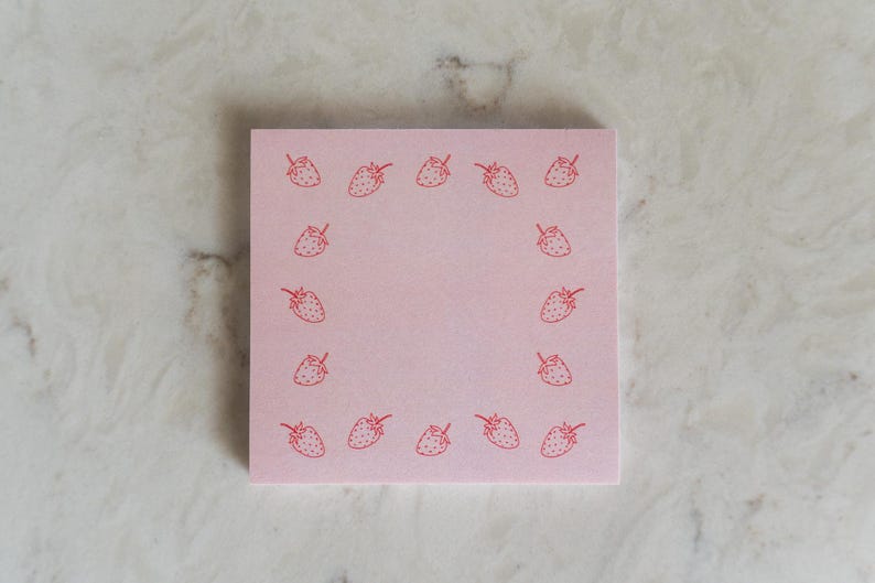 Strawberry Post It Notes Cute Sticky Notes Office Supplies Organization ...