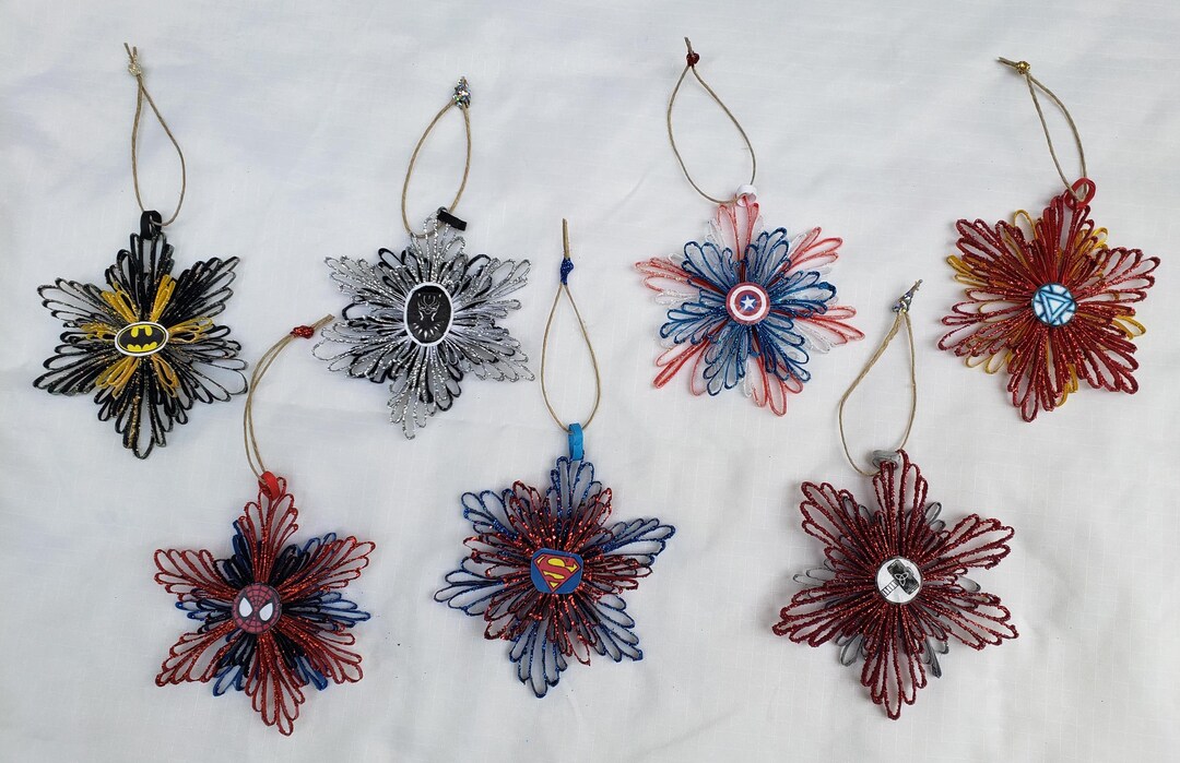 Quilled Superhero Snowflake Ornament - Etsy