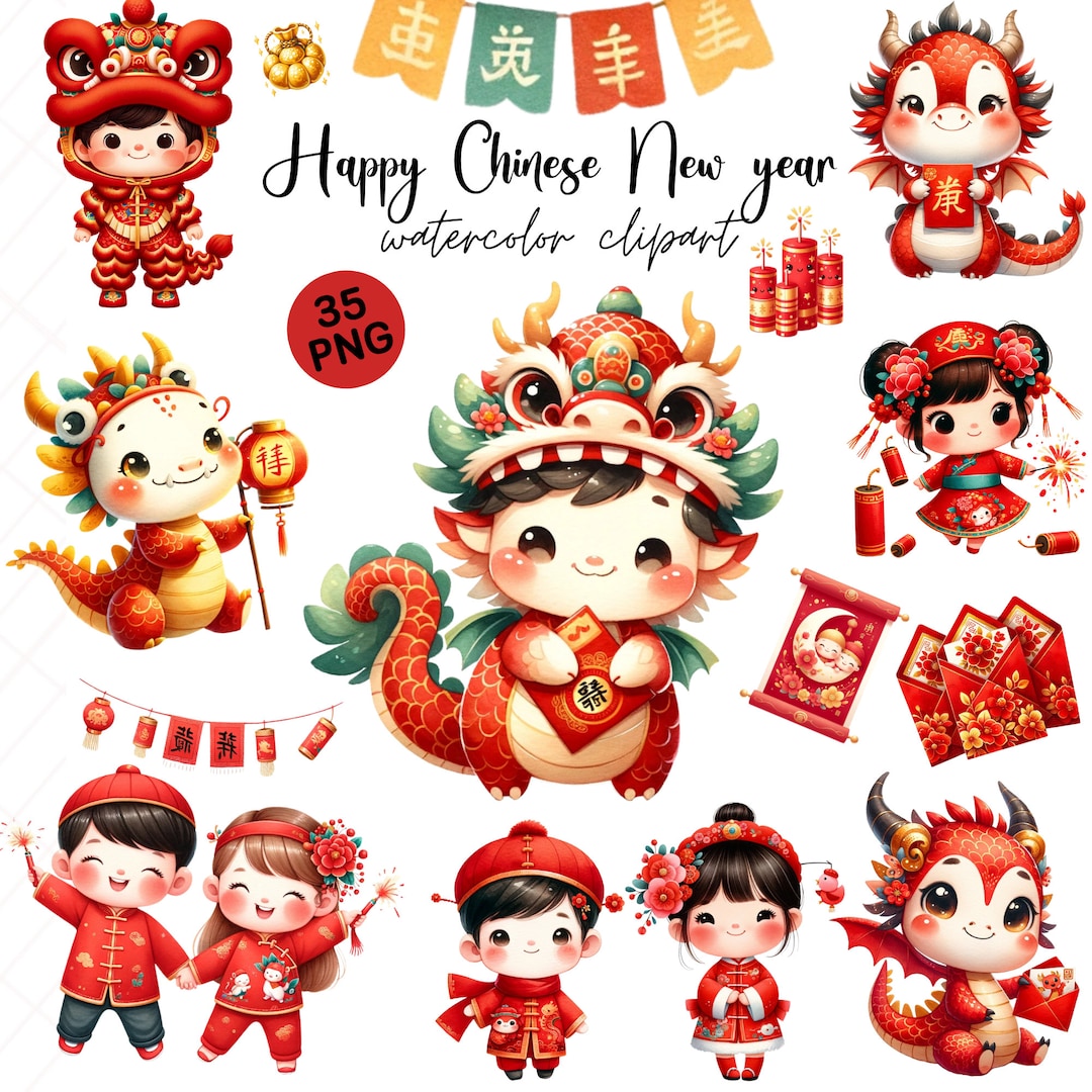 Happy Chinese New Year Celebration Clipart, Festive Chinese New Year ...