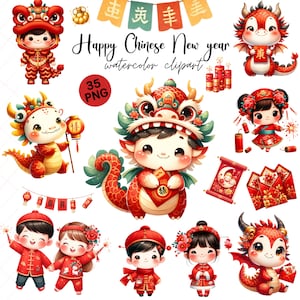 Happy Chinese New Year Celebration Clipart, Festive Chinese New Year ...