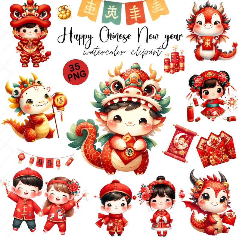 Happy Chinese New Year Celebration Clipart, Festive Chinese New Year ...
