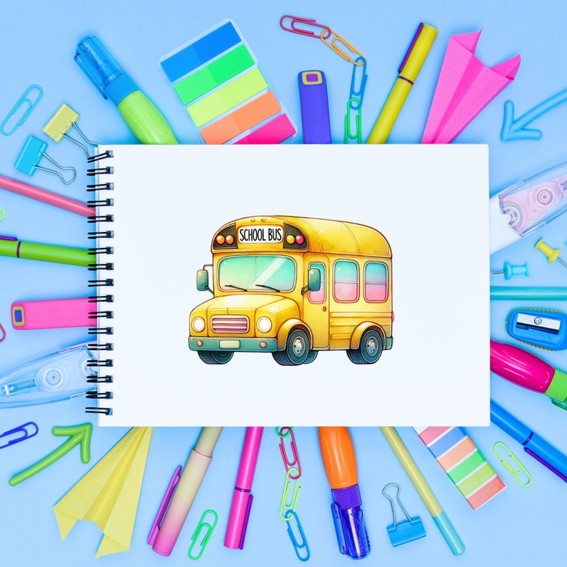 Adorable Back to School Clipart Collection for Kids, Cute School ...