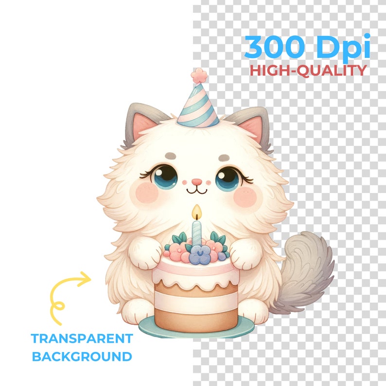 Adorable Animal Birthday Party Clipart, Cute Illustrated Panda, Giraffe ...