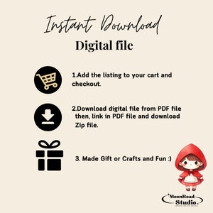 Little Red Riding Hood Clipart: Kawaii Woodland PNG Graphics (300DPI ...