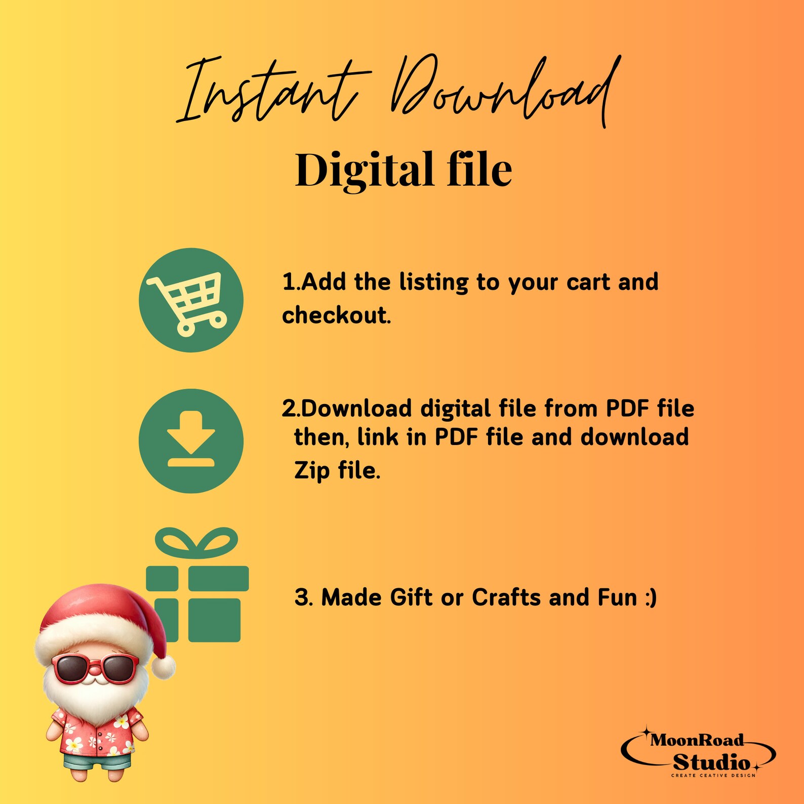 Summer Santa Clipart, Tropical Christmas Santa PNG, Beach Santa Digital ...