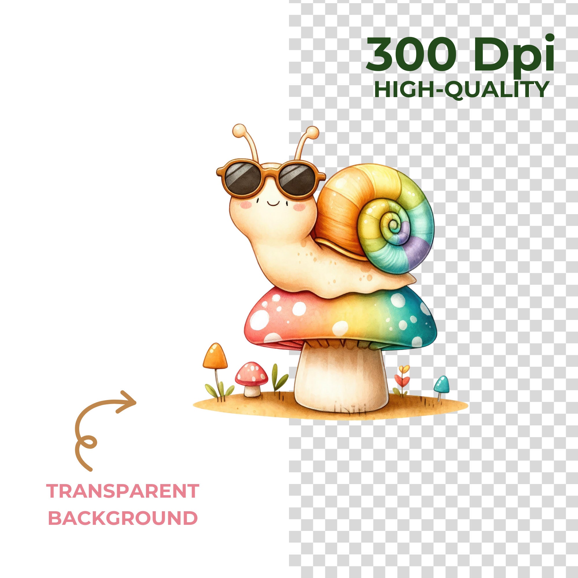 Cute Snails Boy in Summer Activities, Adorable Snail Clipart Set - Fun ...