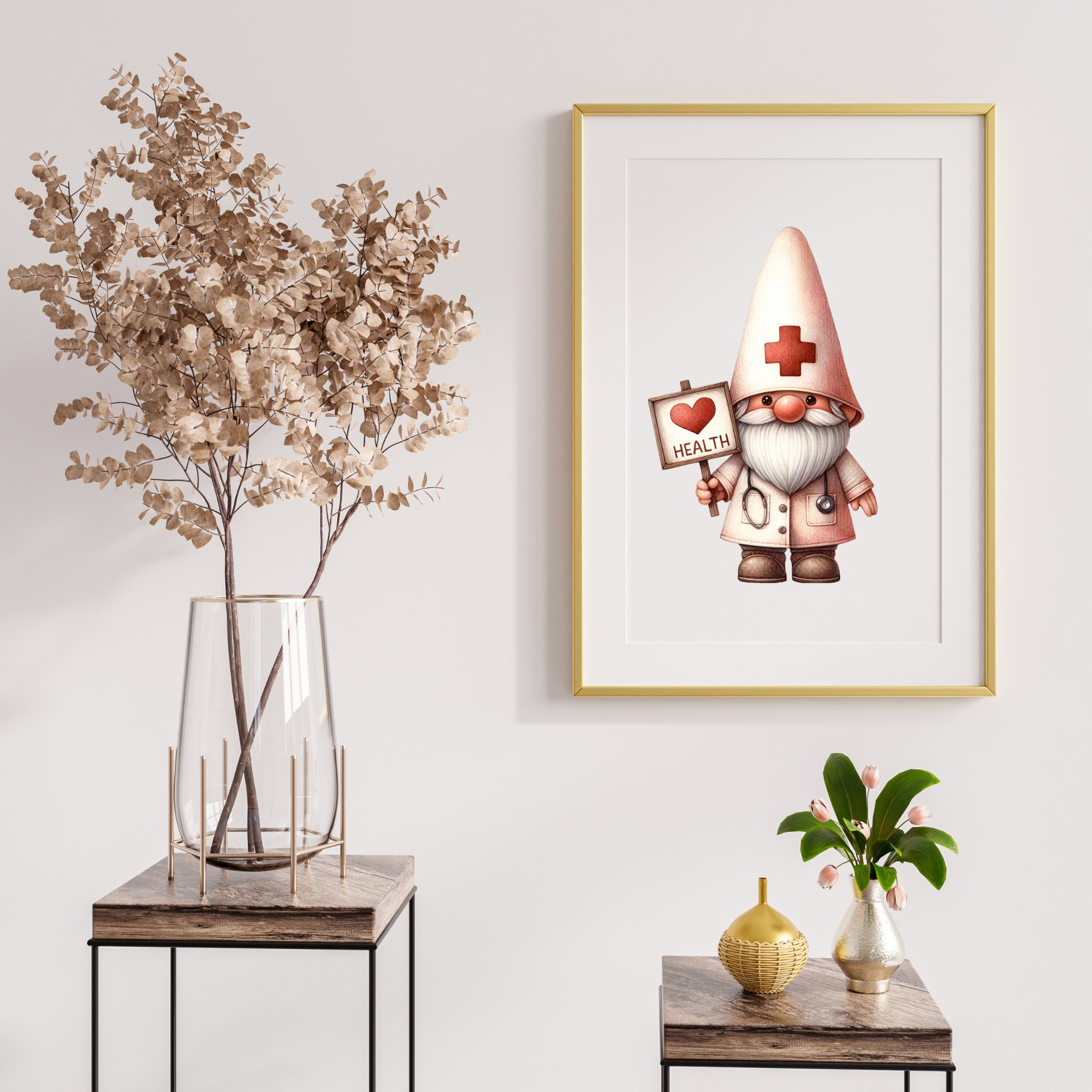 Cute Gnomes Doctor & Nurse Clipart Collection PNG, Healthcare Gnome ...