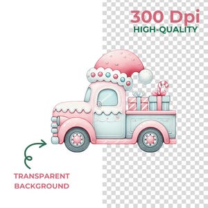 Cute Pastel Christmas Clipart Set, Kawaii Holiday Graphics With ...