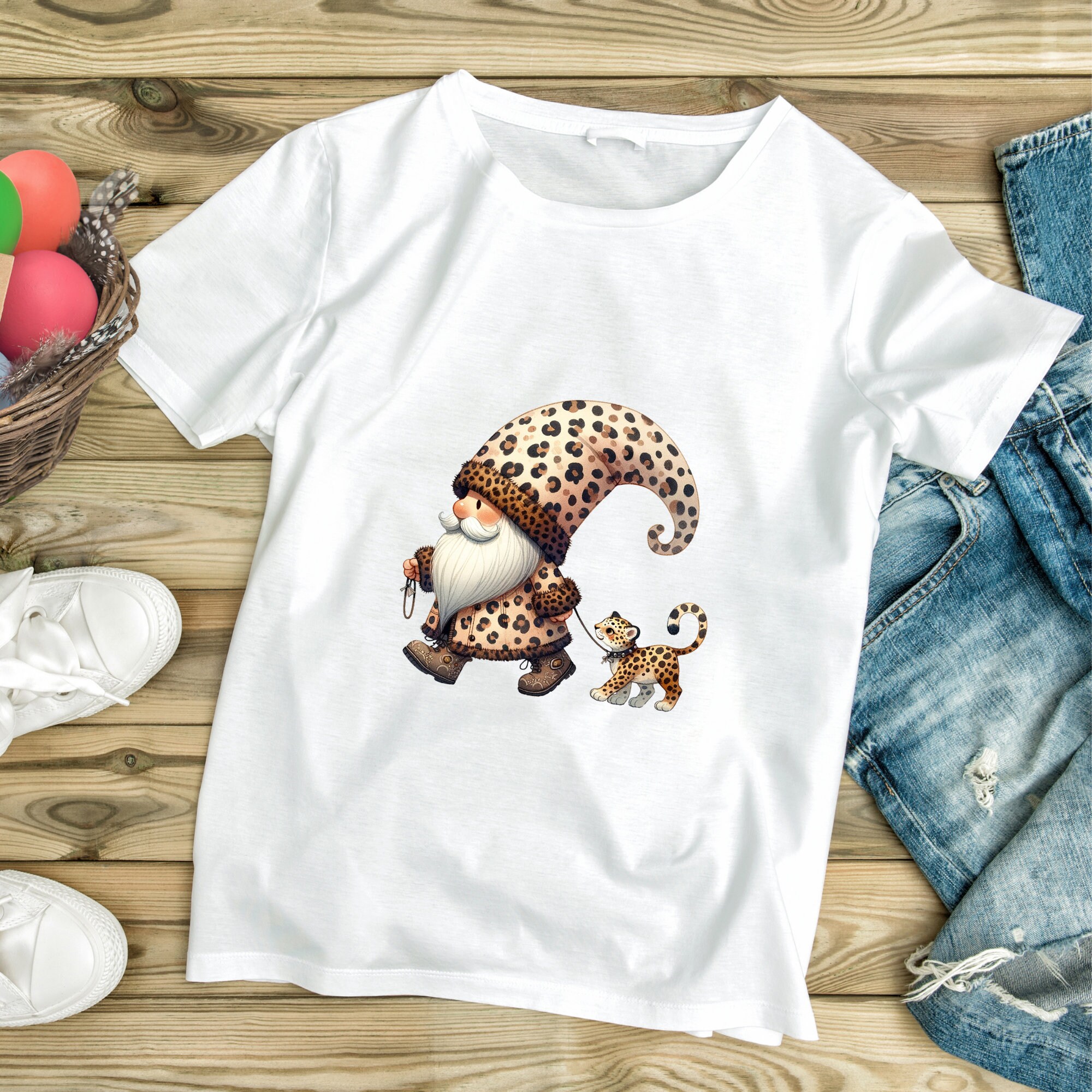 Leopard Gnome Clipart Set PNG, Transparent Background, High-quality 300 ...