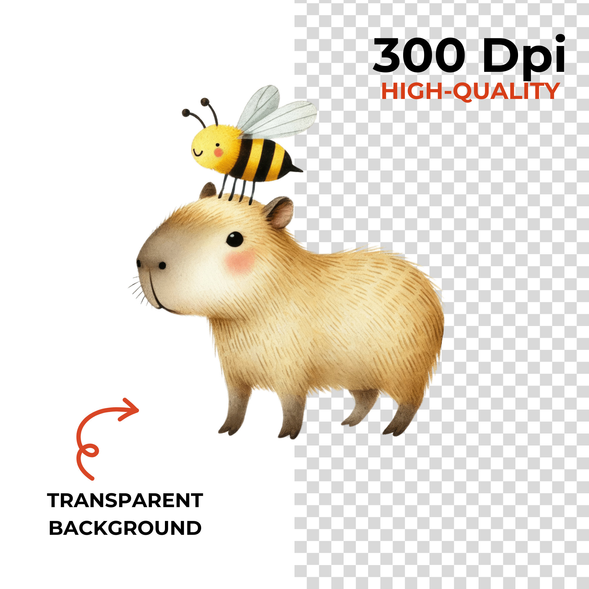 Cute Capybara Clipart Set - Adorable Animal Illustrations for Kids ...