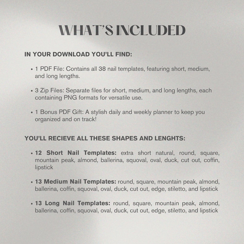 Nail Design Template Bundle, Short+medium+long Nail Practice Sheet ...