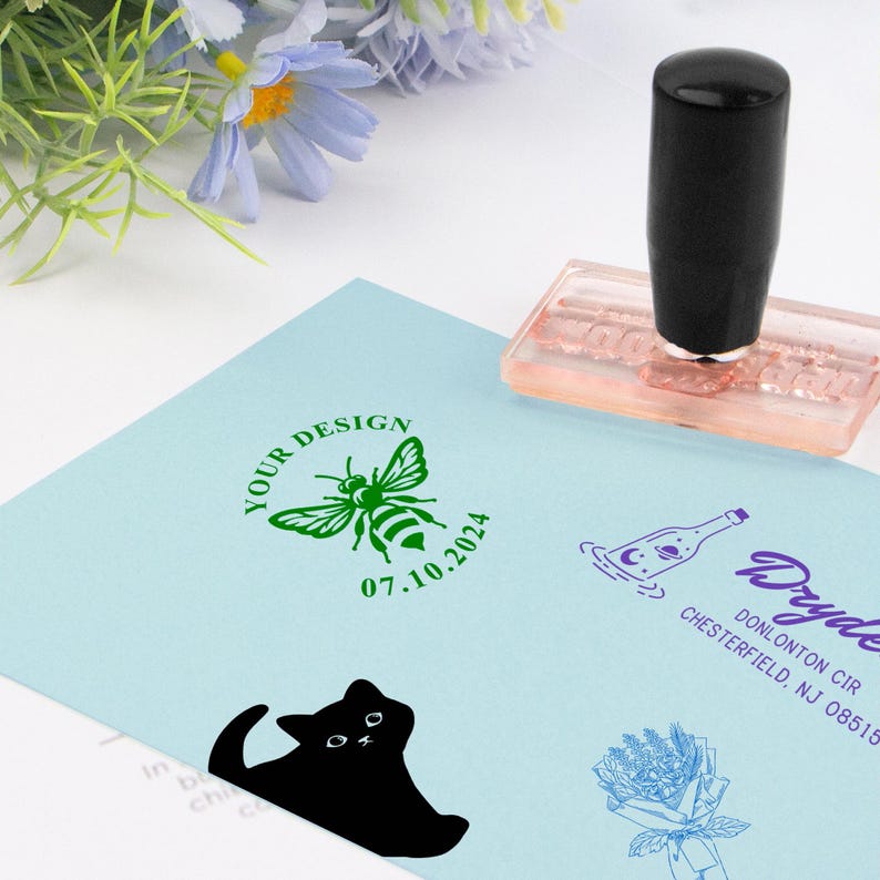 Custom Acrylic Stamps, Name/address Custom Stamps, Company Logo ...
