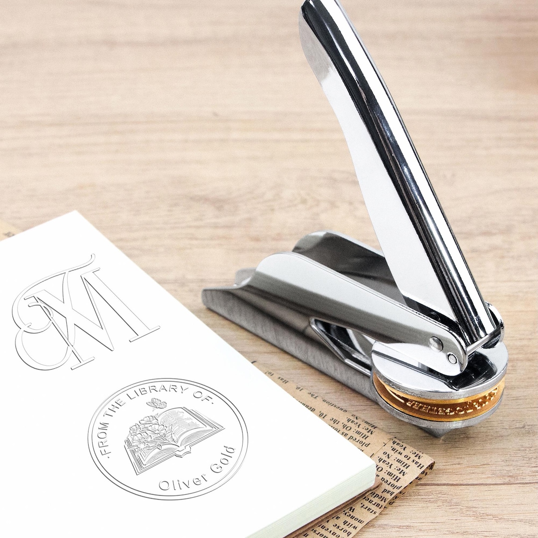 Personalized Book Embosser | Book Stamp | Custom Book Embosser | From ...