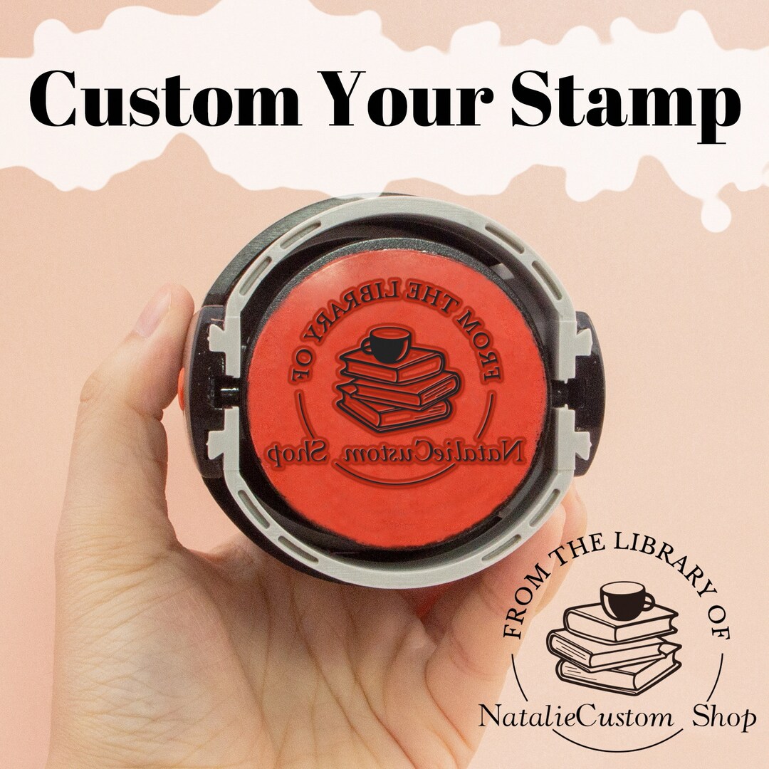 Custom Self Inking Stamp, Book Stamp, Custom Return Address Stamps ...
