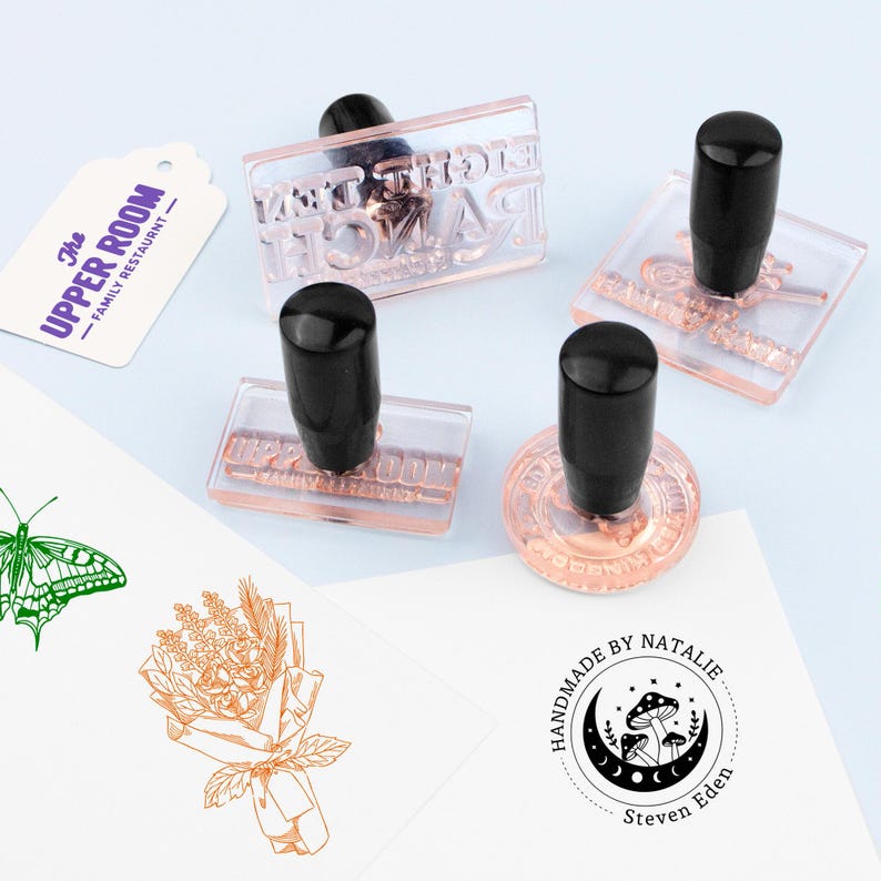 Custom Acrylic Stamps, Name/address Custom Stamps, Company Logo ...
