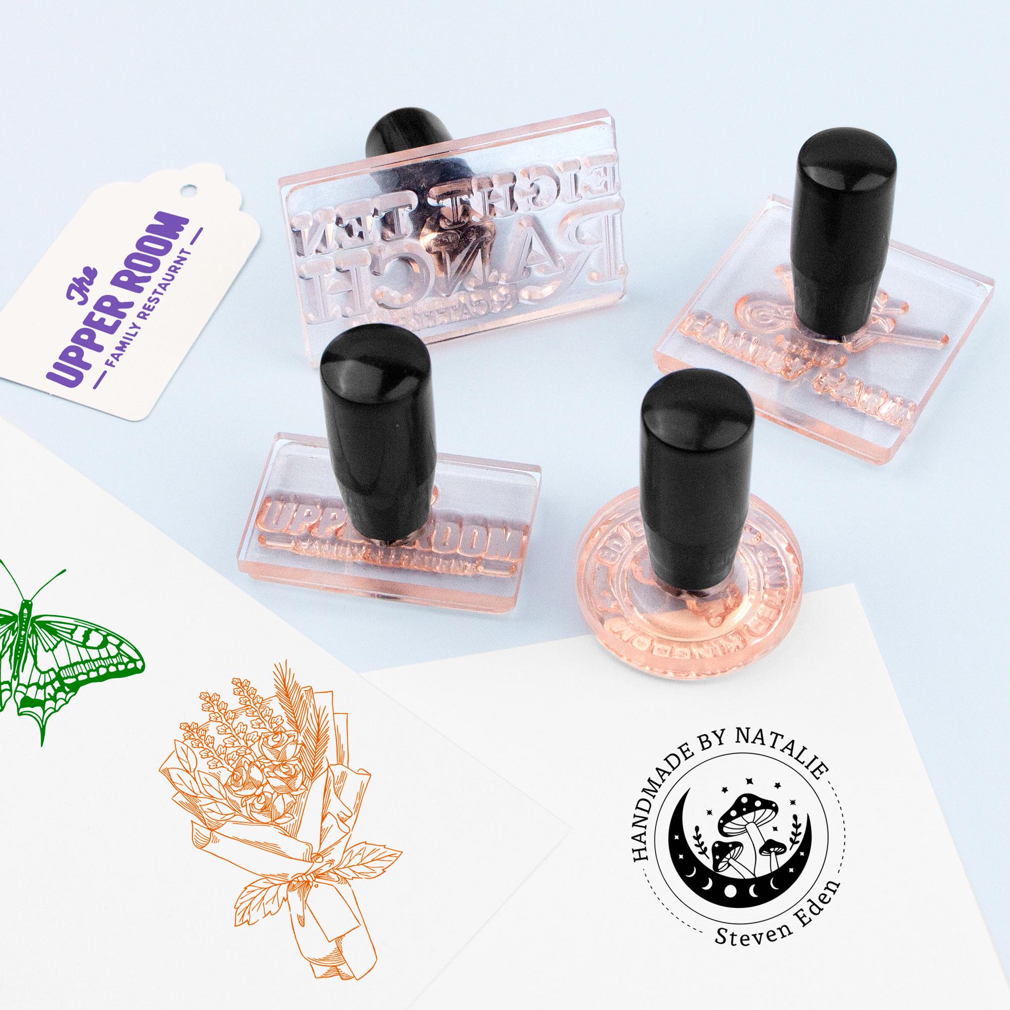 Custom Acrylic Stamps, Name/address Custom Stamps, Company Logo ...