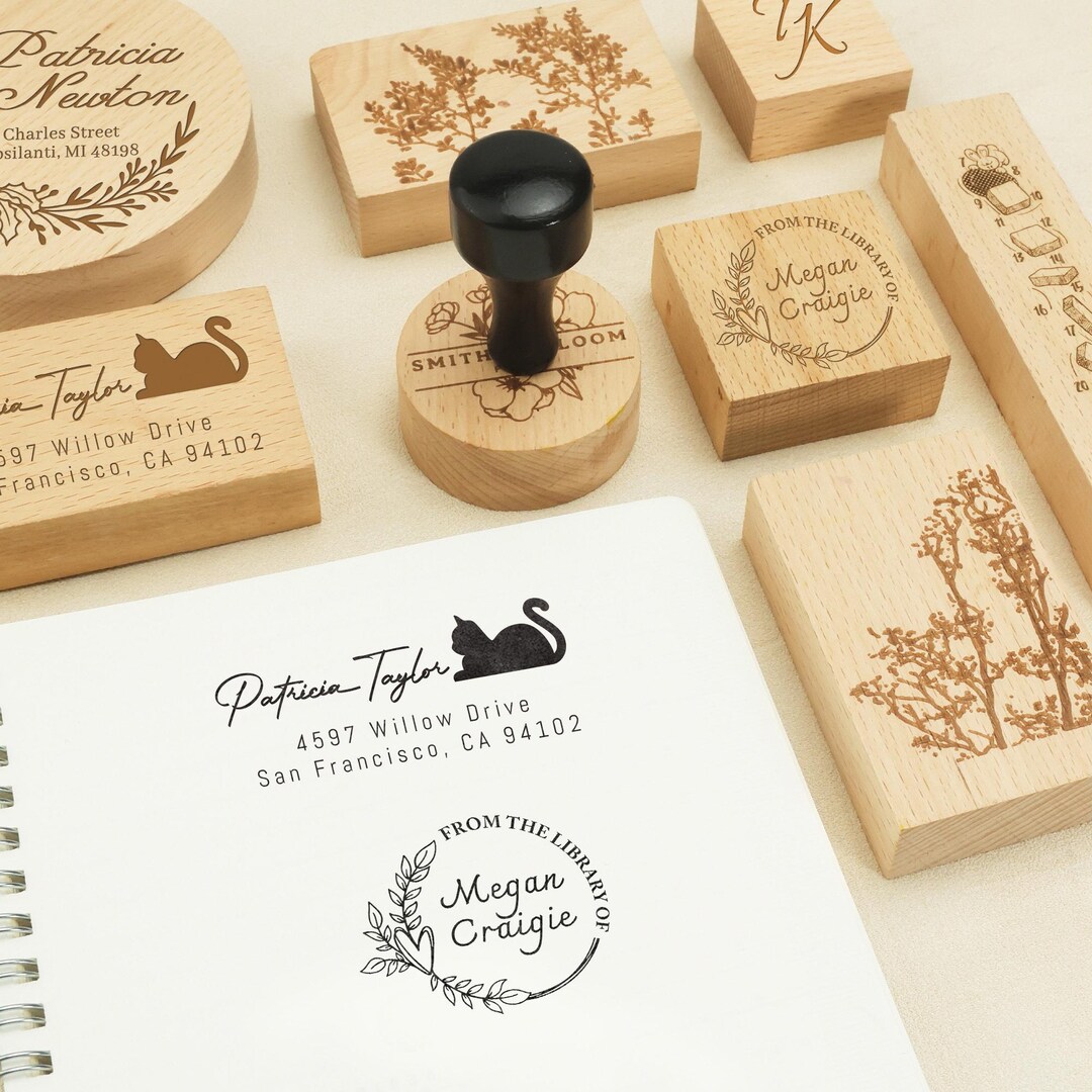 CUSTOM WOODEN STAMP, Custom Any Logo/size, Large Stamp, Rubber Stamp ...