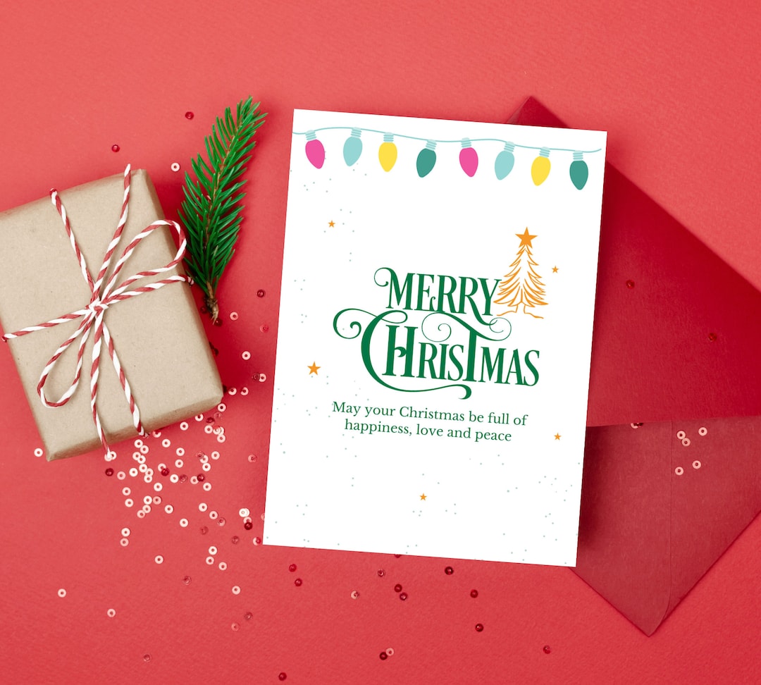 Personalized Christmas Card, Custom Holiday Greeting Card, Handmade ...