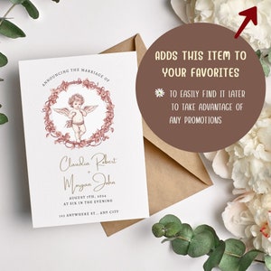 Cute Hand Drawn Red Cherubs Cupids Clipart, Line Art Angel ...