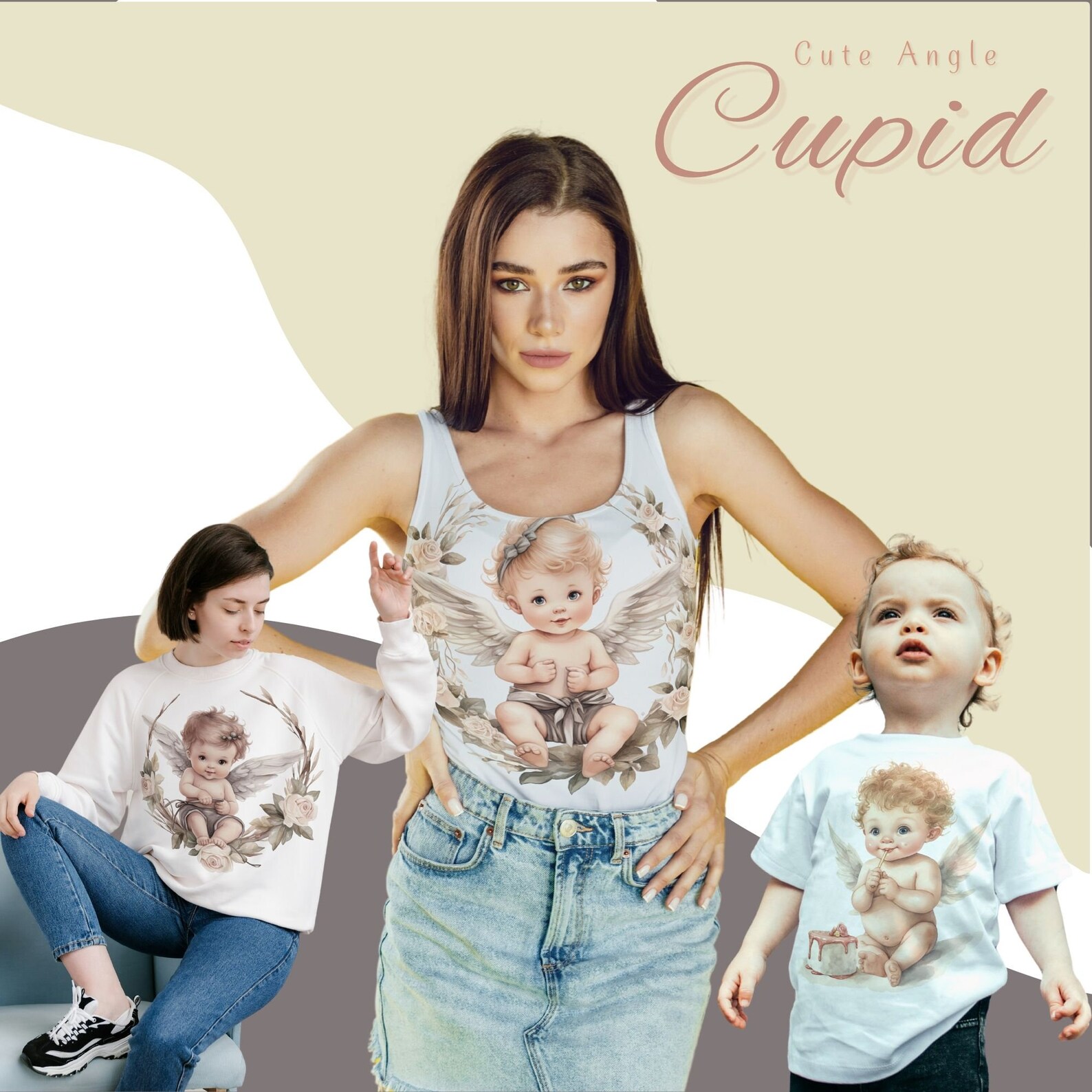 Watercolor Cute Cupid Clipart PNG, Cute Angle PNG, Valentine Cupid With ...