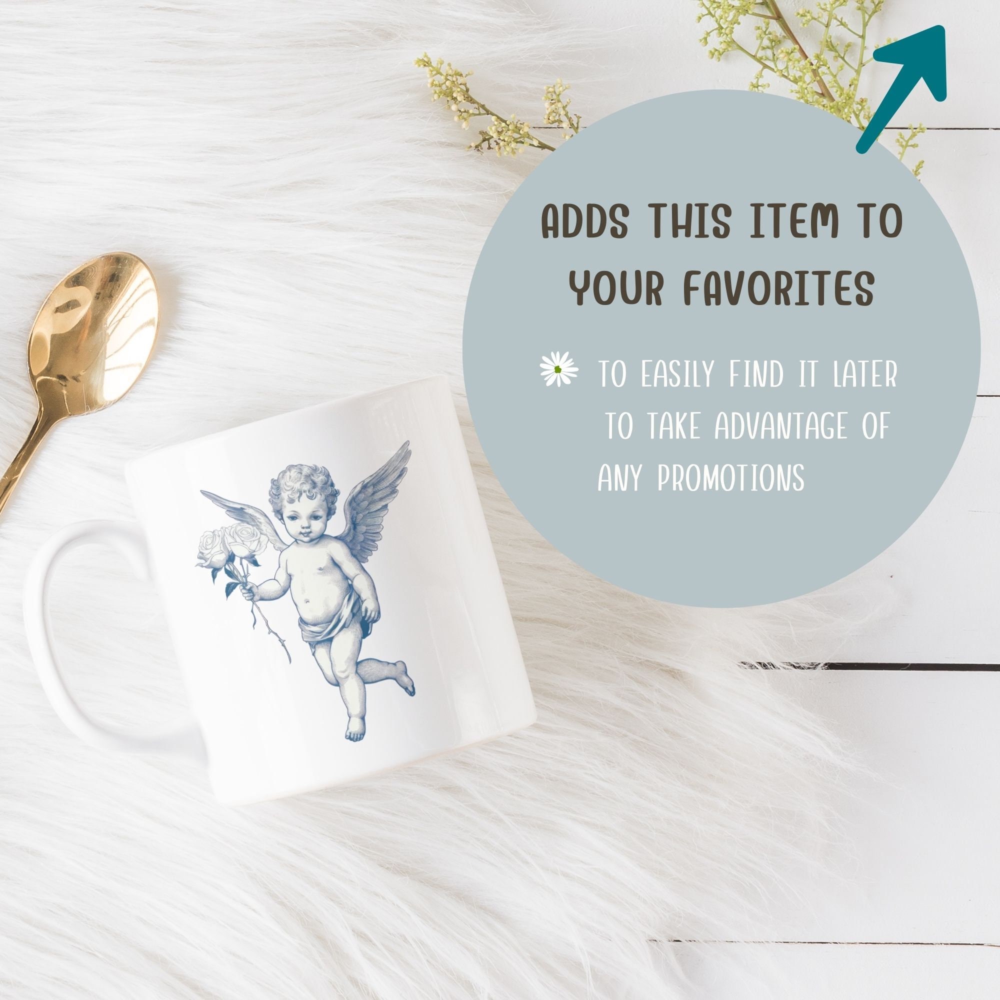 Cute Hand Drawn Blue Cherubs Cupids Clipart, Line Art Angel ...