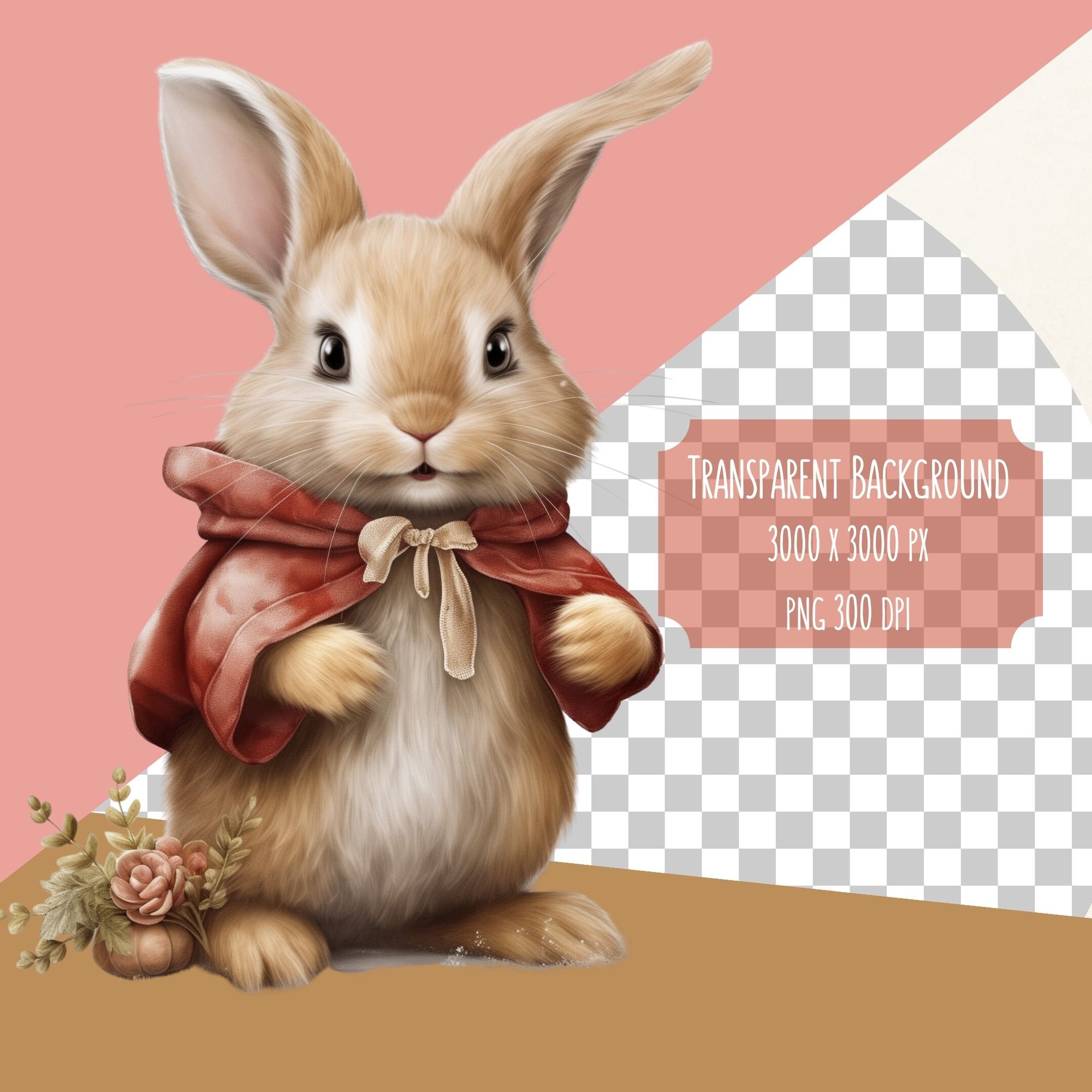Cute Bunny Rabbit Clipart,transparent Pngs Printable Watercolor Bundle ...