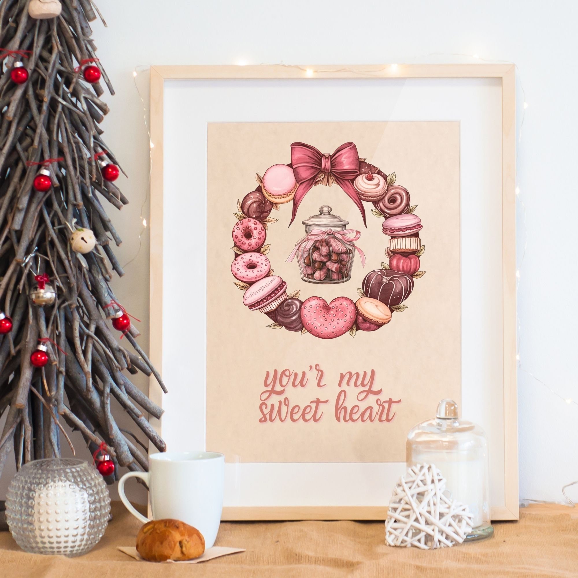 Watercolor Sweet Valentine Day Clipart, 44 PNG Valentine Clipart, Candy ...