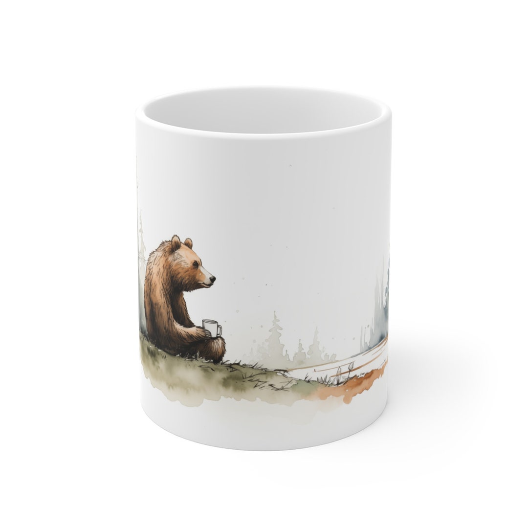 Watercolor Nature Mug Funny Nature Mug Cute Animal Mug - Etsy
