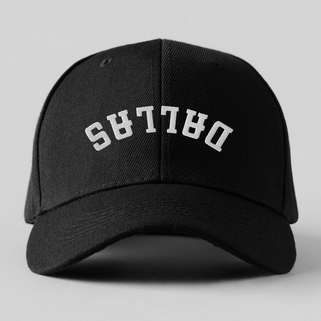 Upside Down Dallas Embroidered Hat, Inverted Dallas Dad Hat Upsidedown ...