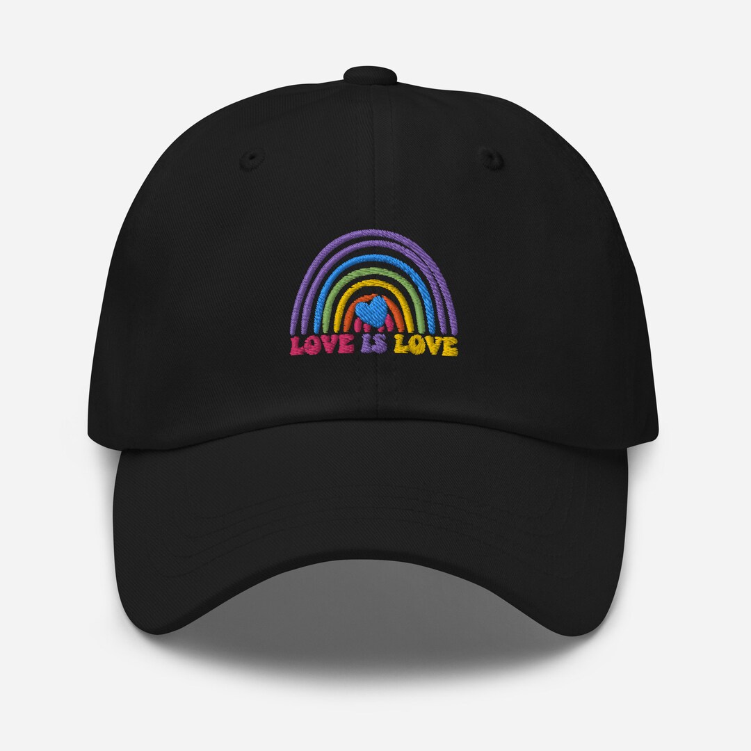 Love is Love LGBT Embroidered Hat Rainbow Lover Dad Hat Rainbow LGBT ...