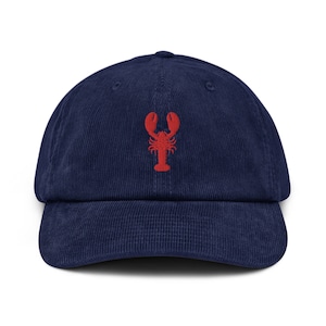 Lobster Hat Embroidered Lobster Cap Gift for Lobster Lover Corduroy Hat ...