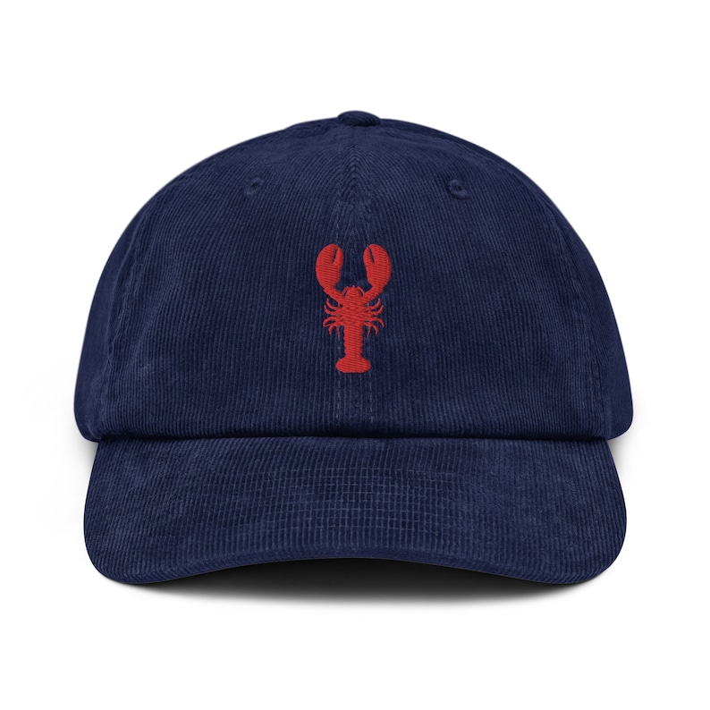 Lobster Hat Embroidered Lobster Cap Gift for Lobster Lover Corduroy Hat ...