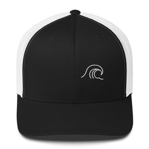 Wave Trucker Cap Embroidered Wave Hat Gift for Sea Lover Wave Trucker ...