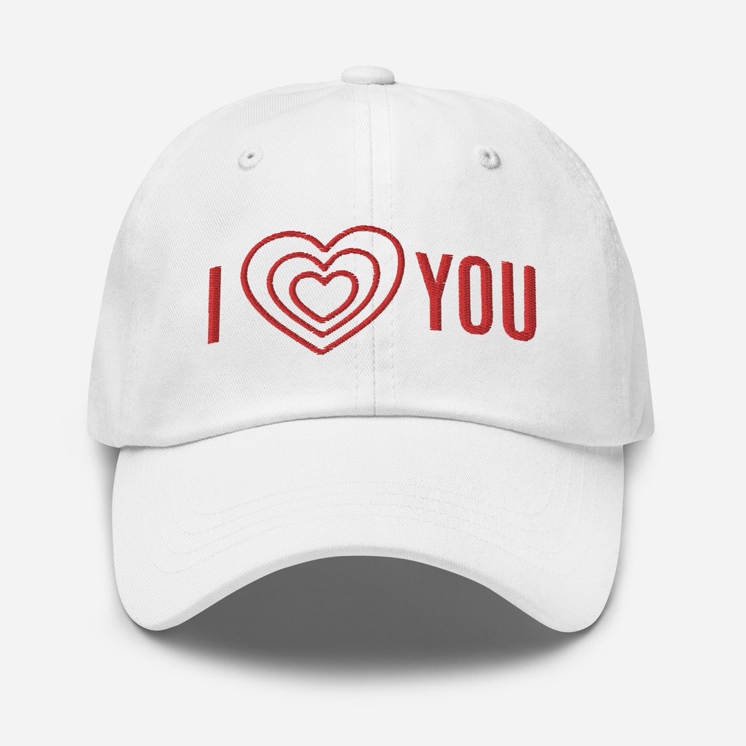 I Love You Embroidered Hat, Love You Dad Hat Lovers Unisex Adjustable ...