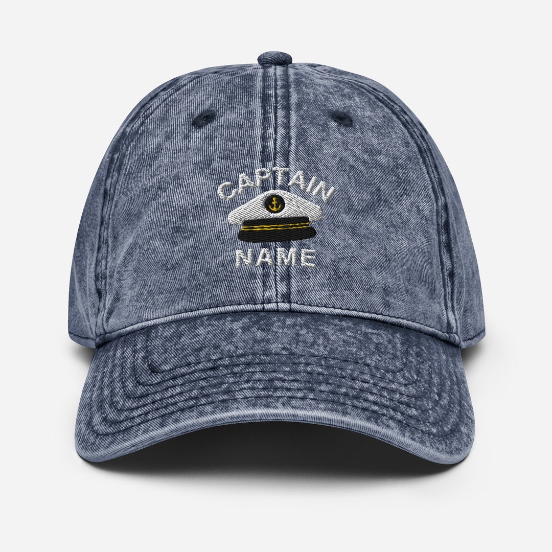 Custom Captain Hat Embroidered Cap Personalized Captain First Name Caps ...
