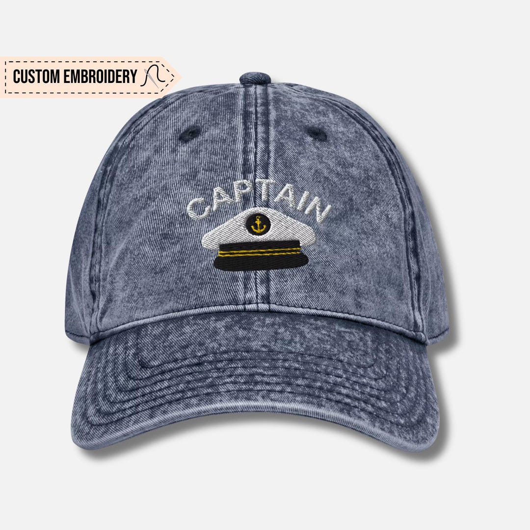 Custom Captain Embroidered Hat Personalized Captain First Mate Cap ...