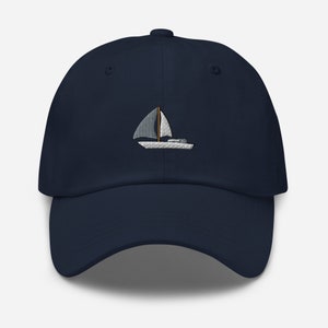 Sailboat Embroidered Hat, Sail Yacht Dad Hat Sailing Lover Gift Unisex ...