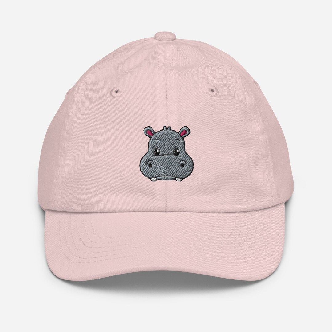 Cute Hippo Embroidered Youth Hat, Hippopotamus Baseball Kids Cap Hippo ...