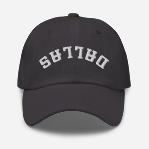 Upside Down Dallas Embroidered Hat, Inverted Dallas Dad Hat Upsidedown ...